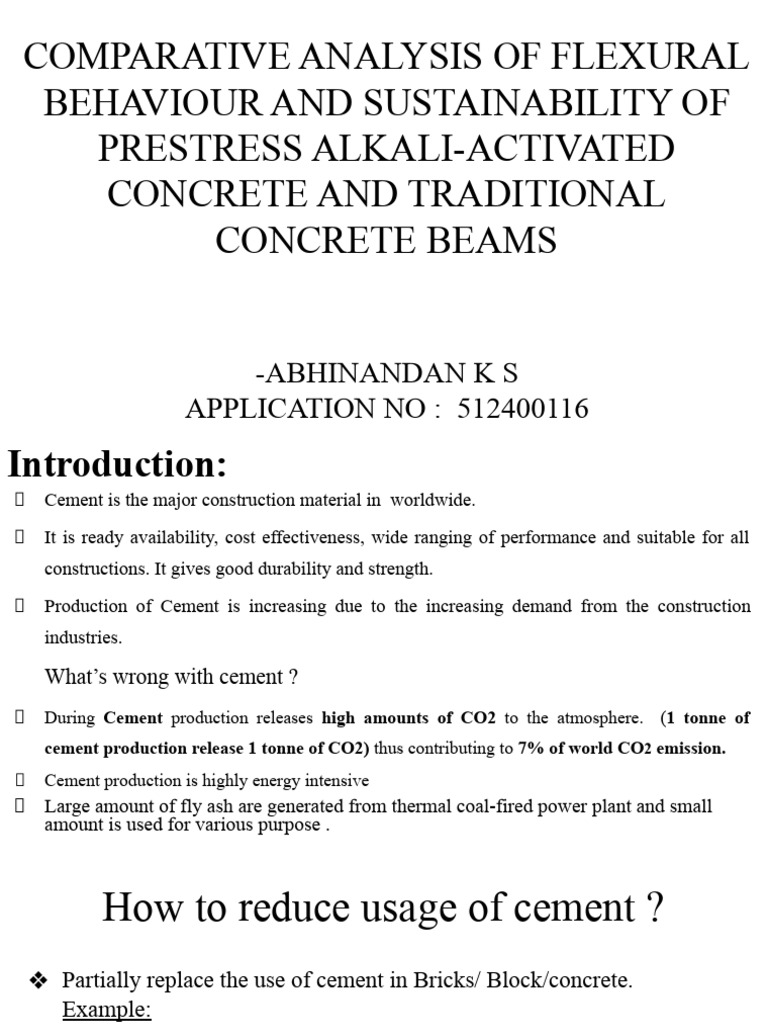 Comparative Analysis of Flexural Behaviour and Sustainability of ...