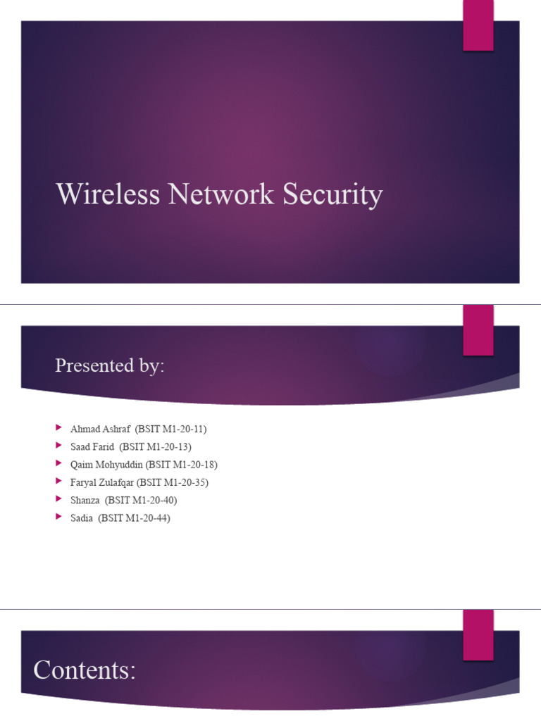 Wireless Network Security | PDF | Wireless Lan | Ieee 802.11