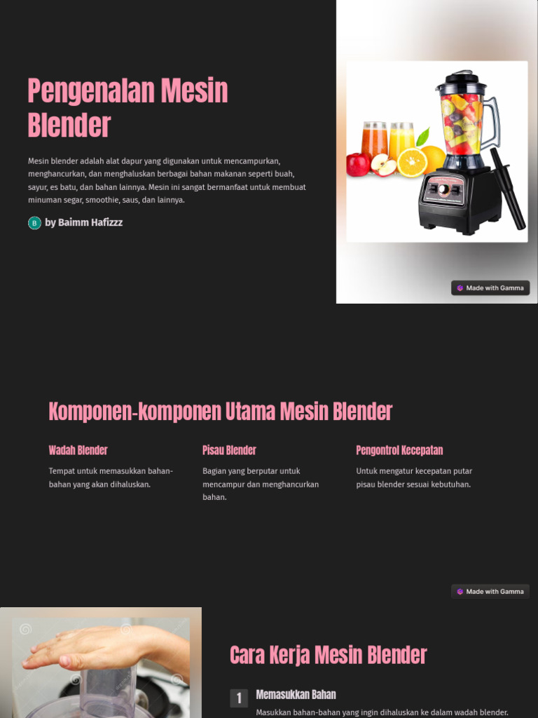Pengenalan Mesin Blender | PDF