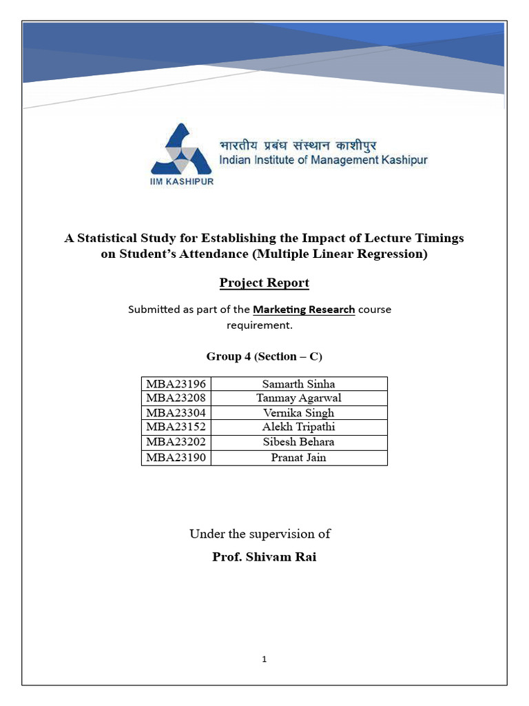 Mr Group 5 Project Report Pdf Coefficient Of Determination