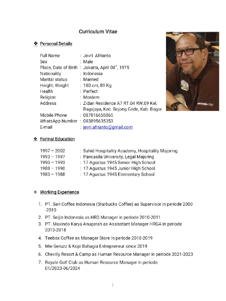 CV A.N Jevri Afrianto | PDF