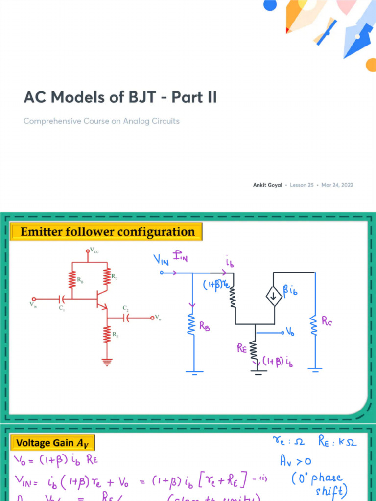 AC Models of BJT - Part II With Anno 1662197329377 | PDF