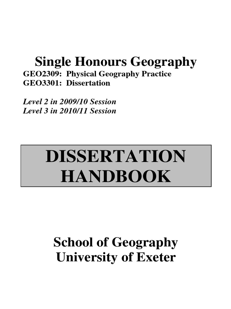 Geography Dissertation Guide | PDF | Hypothesis | Methodology