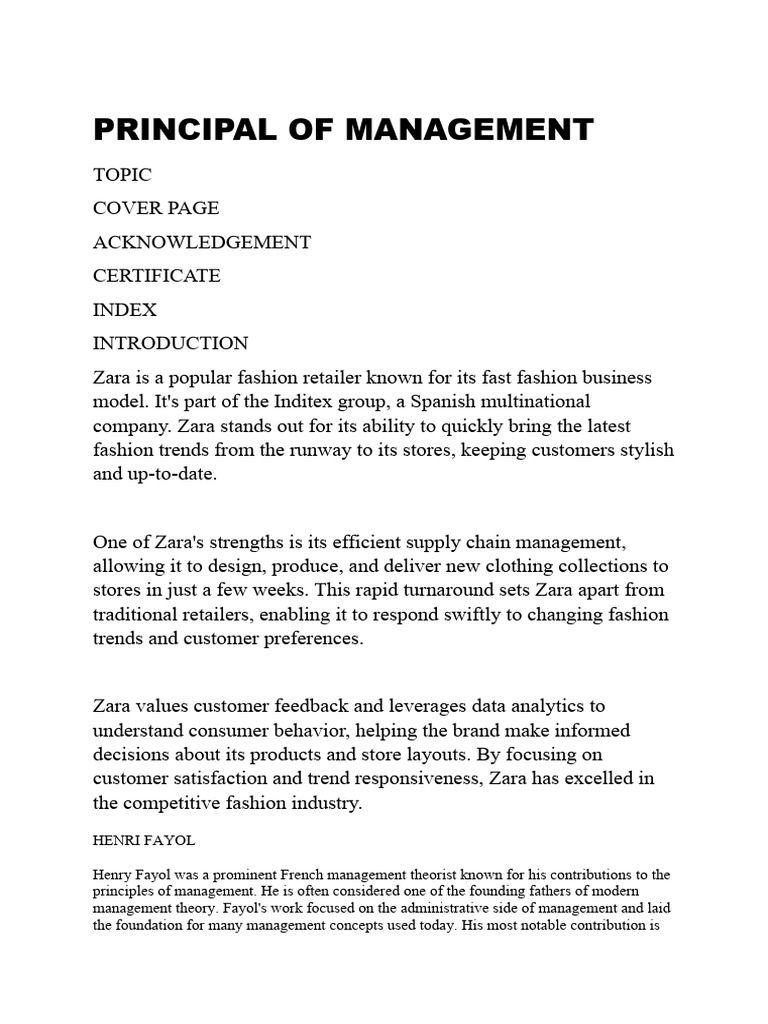 PRINCIPAL OF MANAGEMENT | PDF | Employment | Goal
