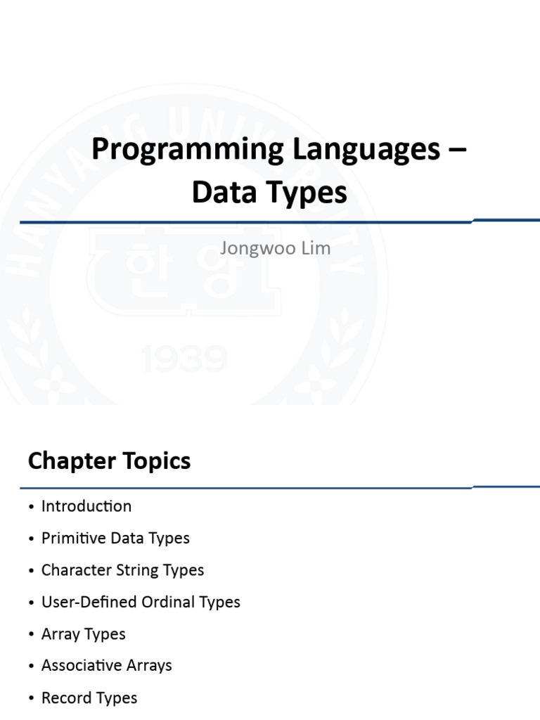 PL05-Data Types | Download Free PDF | Pointer (Computer Programming) | Data Type