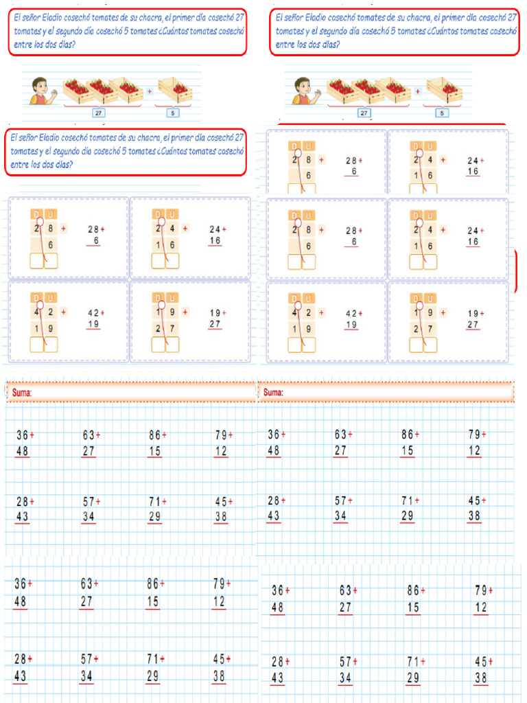 Ficha Practica Sumas Llevando 14-09-23 | PDF