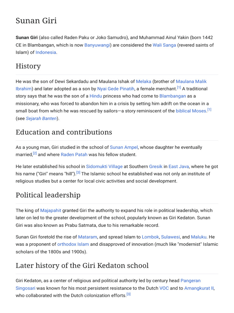 Sunan Giri | PDF | Java | Indonesia
