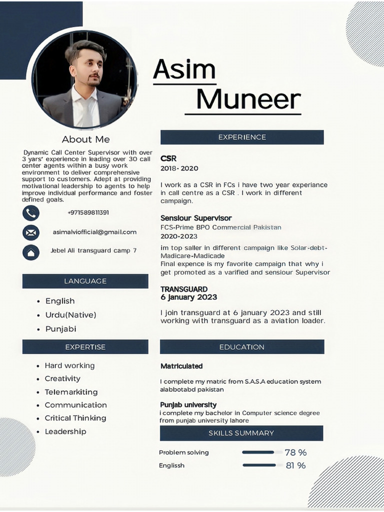 Asim Resume | PDF
