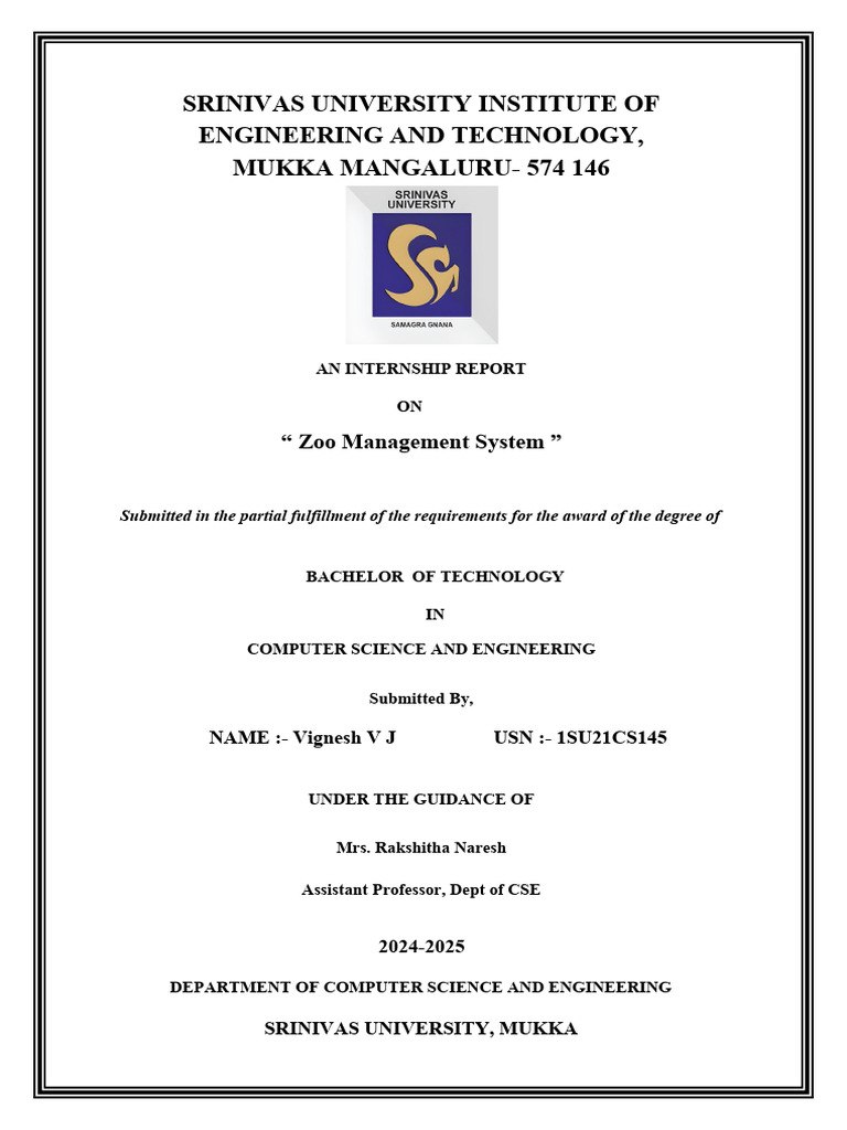 Front Pages - Internship | PDF | Computing