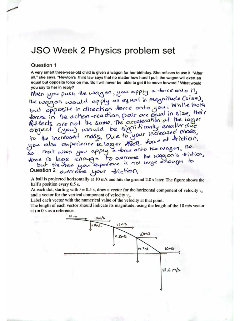 Physics Ws Wk2 | PDF