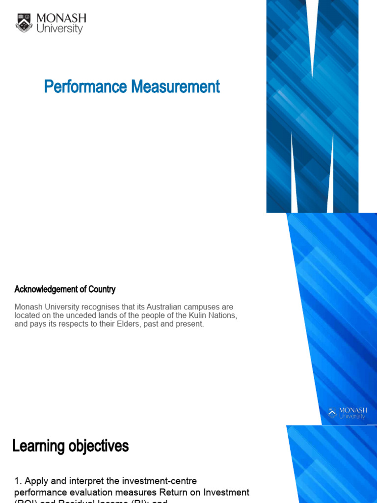 Topic 9 - Performance Measurement | PDF | Return On Investment | Investing