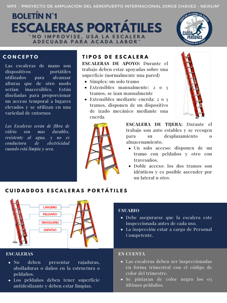 Boletín USO DE ESCALERAS | PDF | Escalera