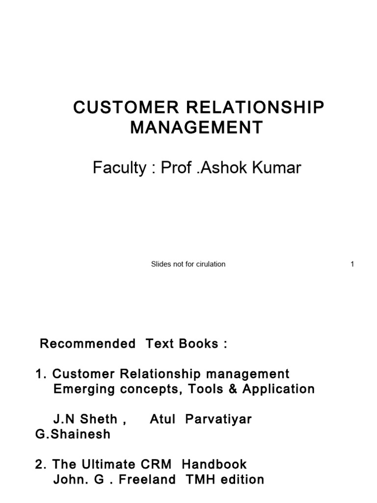 CRM - Customer Relationship Management | PDF | Customer Relationship Management | Marketing