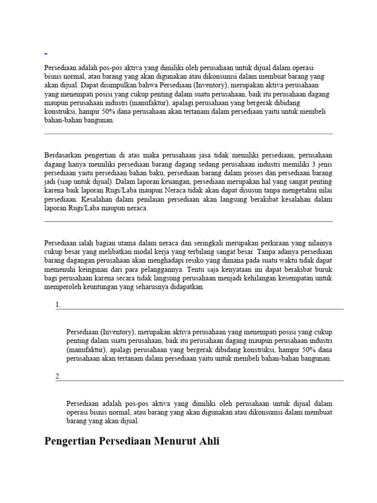 Teori Persediaan | PDF