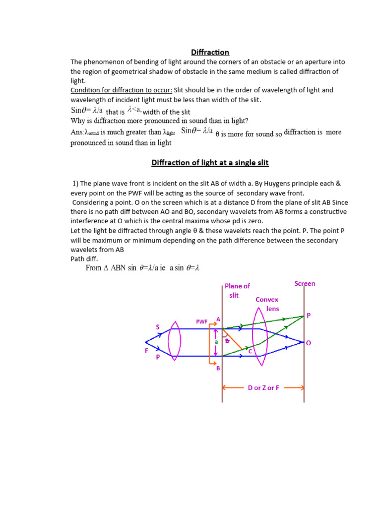 Diffraction | PDF | Diffraction | Waves