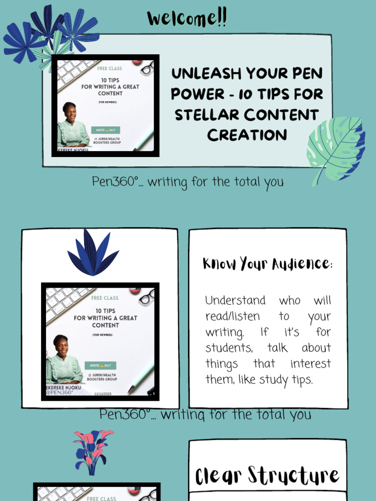 Unleash Your Pen Power - 10 TIPS FOR CONTENT C. | PDF | Proofreading ...