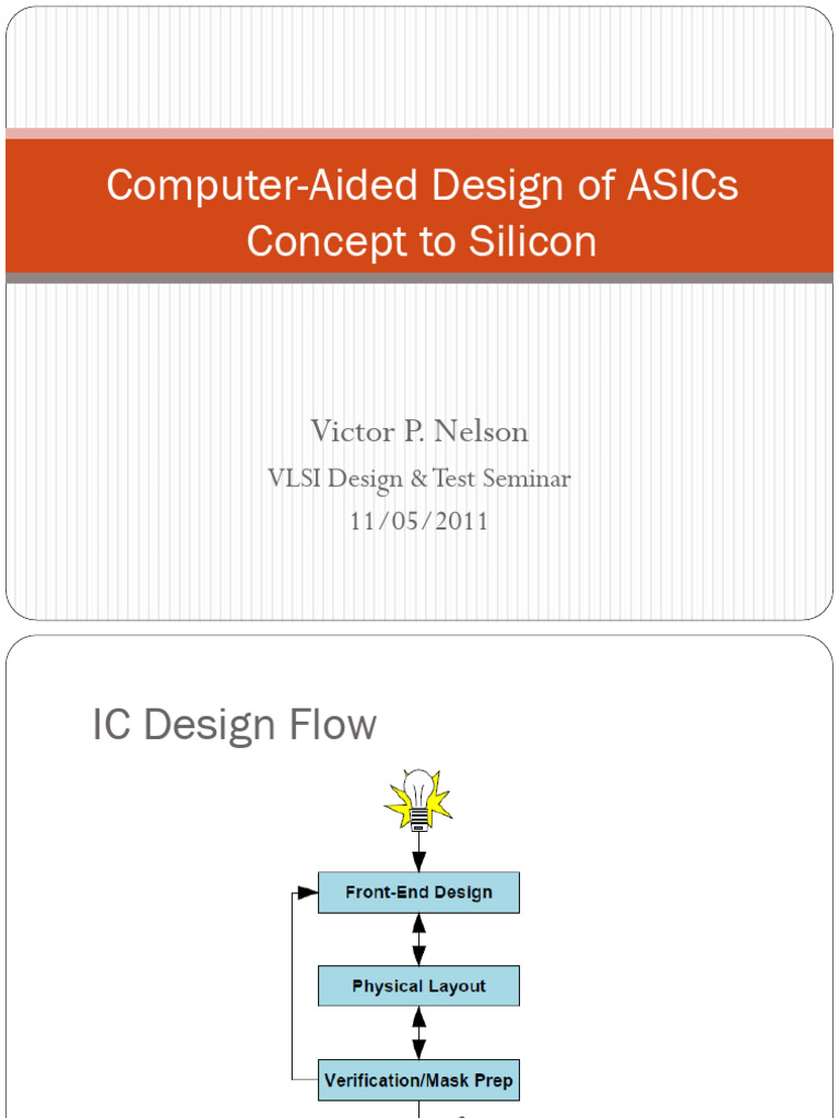 ASIC CAD Seminar 2011 | PDF | Vhdl | Hardware Description Language