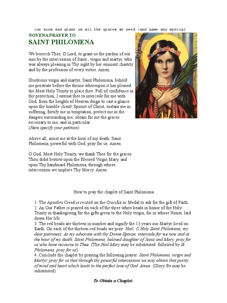 Saint Philomena Story