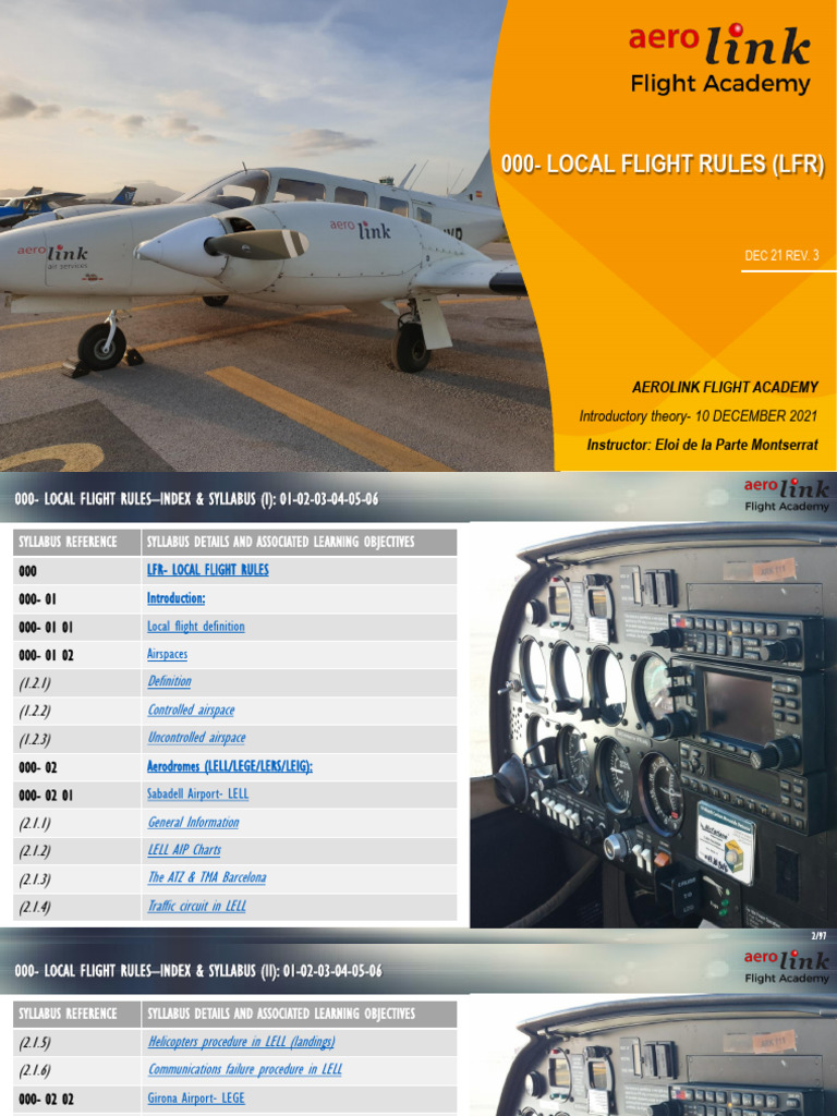 Local Flight Rules & Airspace Guide | PDF | Instrument Flight Rules ...