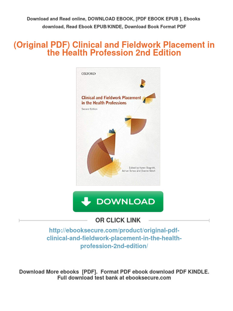(Original PDF) Clinical and Fieldwork Placement in The Health Profession 2nd Edition | PDF ...