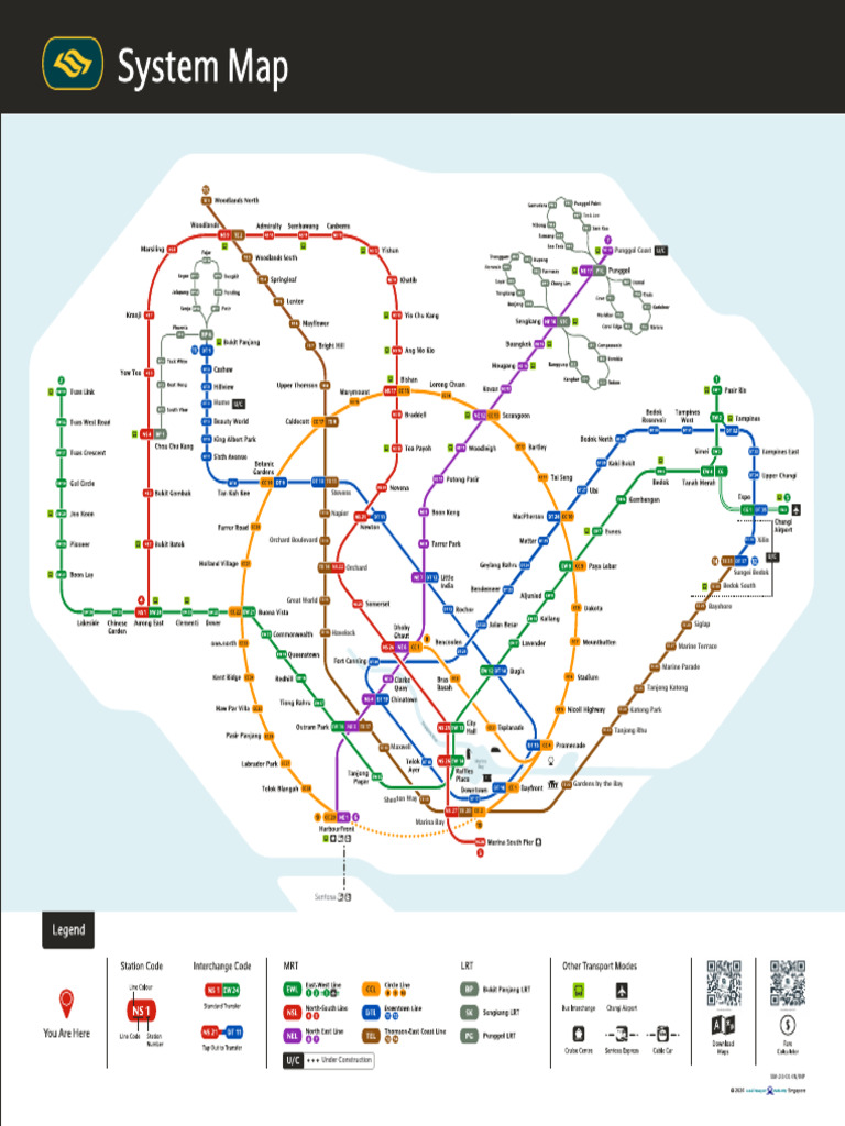 Singapore MRT Station Codes List | PDF