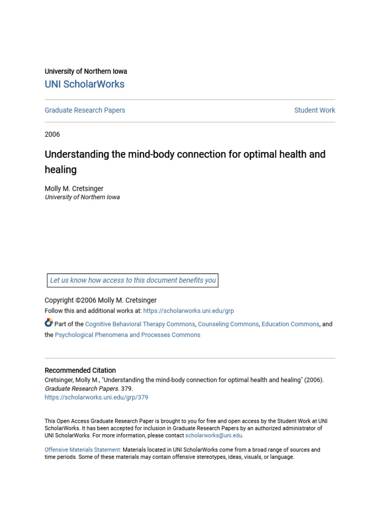 Understanding The Mind-Body Connection For Optimal Health and Healing ...