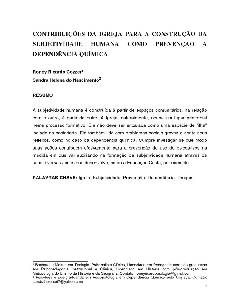 Artigo Científico - Contribuições Da Igreja para A Construção Da ...