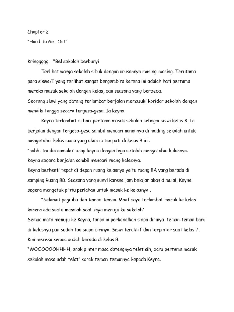 Chapter 2 Novel Draf Bindo | PDF