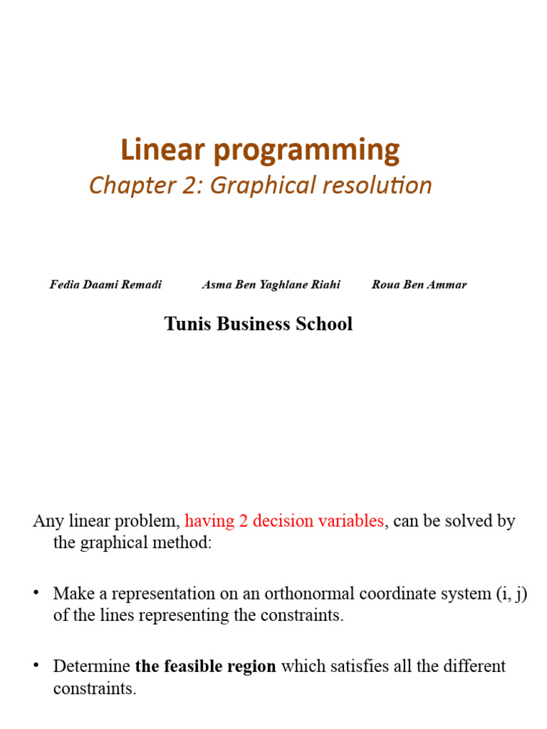 Chapter 2 (Graphic Resolution) | PDF | Linear Programming | Mathematical Optimization