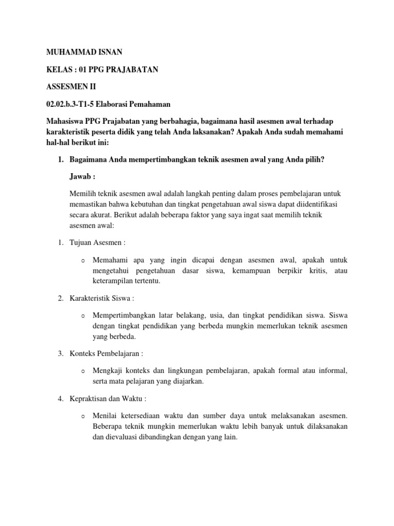 02.02.b.3-T1-5 Elaborasi Pemahaman | PDF | Karier & Perkembangan