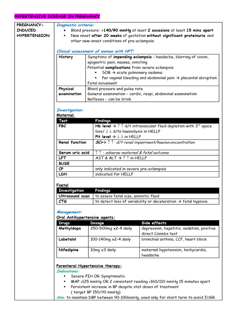 Clinical Obstetrics Notes | PDF | Anemia | Gestational Diabetes