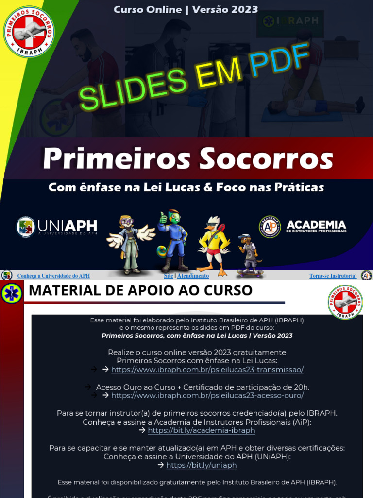 Ibraph Slides Curso Ps Lei Lucas Versao 2023 PDF para Os Alunos | PDF | Emergências médicas ...