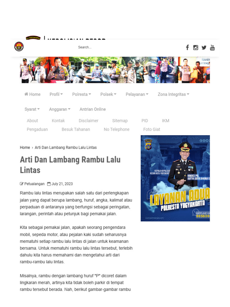 Arti Dan Lambang Rambu Lalu Lintas | PDF