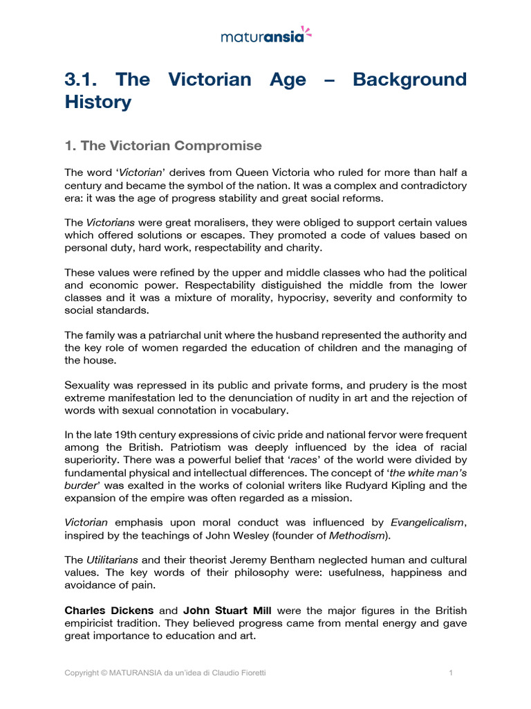 1 The Victorian Age Background History | PDF | Literary Realism ...