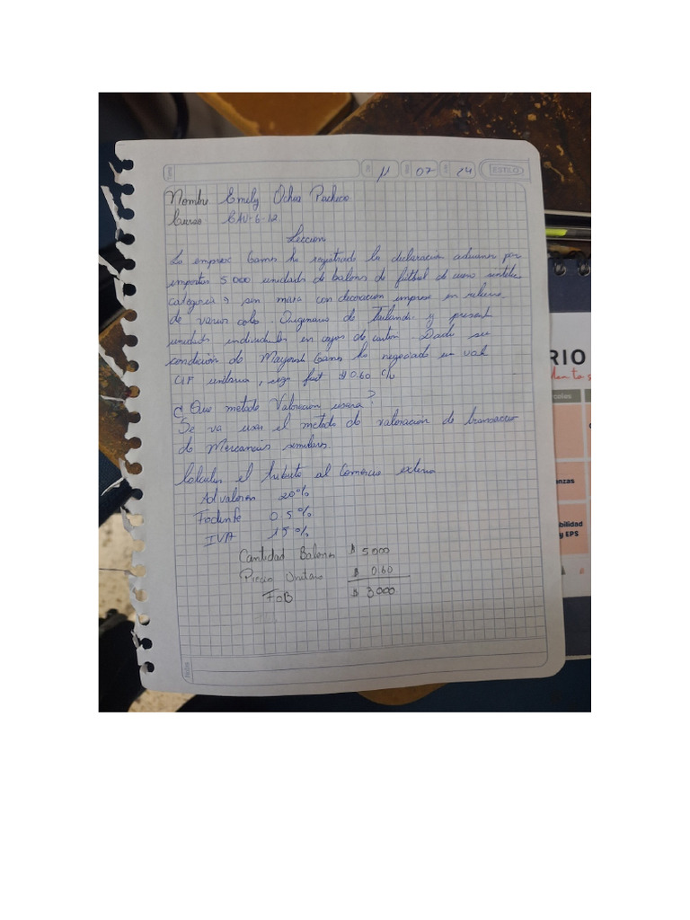 Tributacion Emily Ochoa | PDF