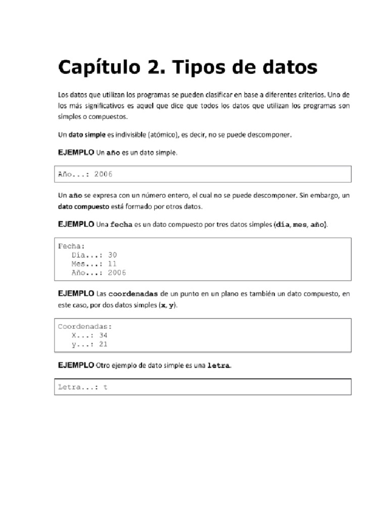 Tipos de Datos | PDF