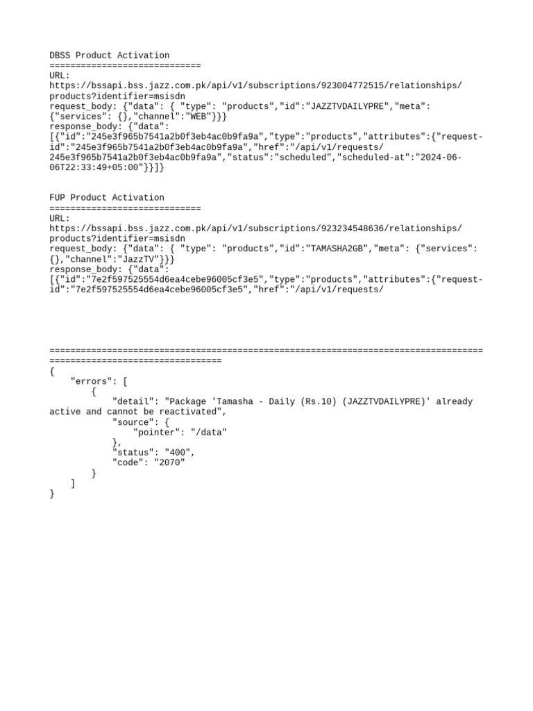 Dbss Fup Payload | PDF
