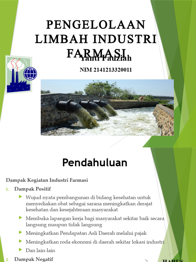 Pengelolaan Limbah Industri Farmasi | PDF