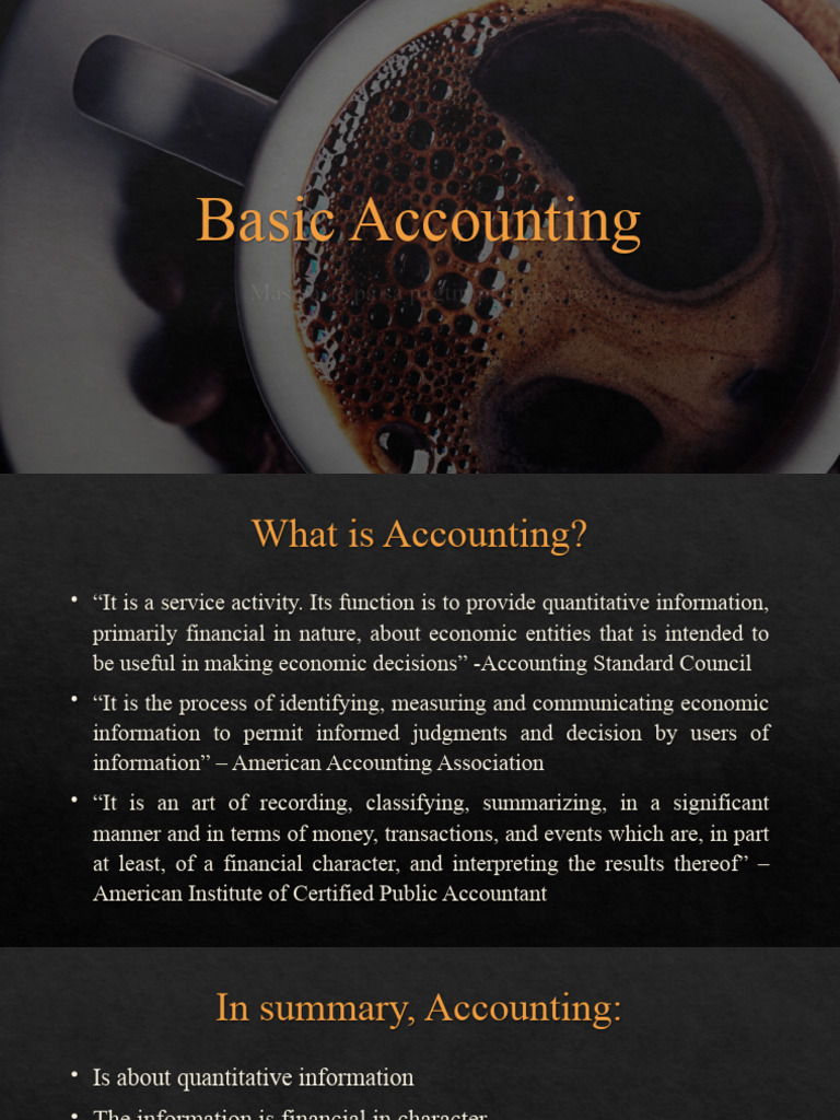 Basic Accounting Presentation | Download Free PDF | Expense | Accounting
