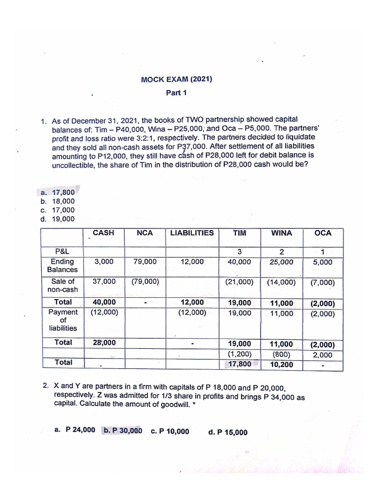 Mock Exam | PDF