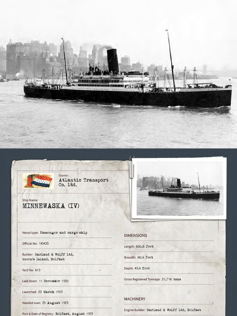 SS Minnewaska GA Plans From Nara, College Park | PDF