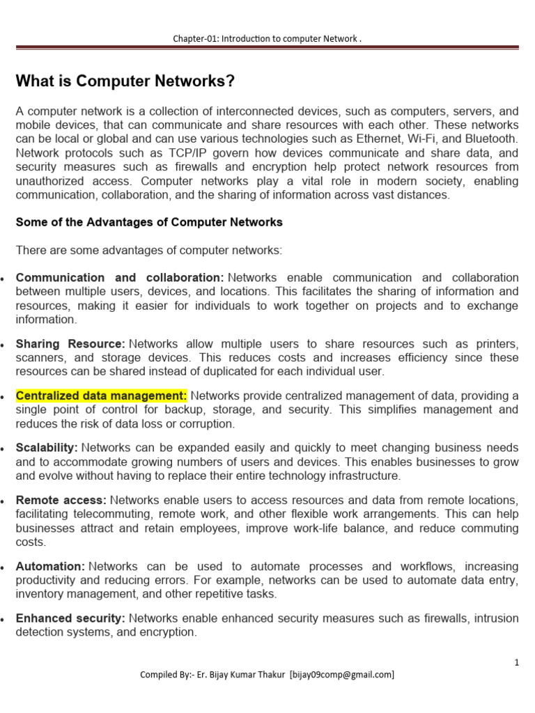 Comptuer Network Class 12 Tech | PDF | Computer Network | Internet