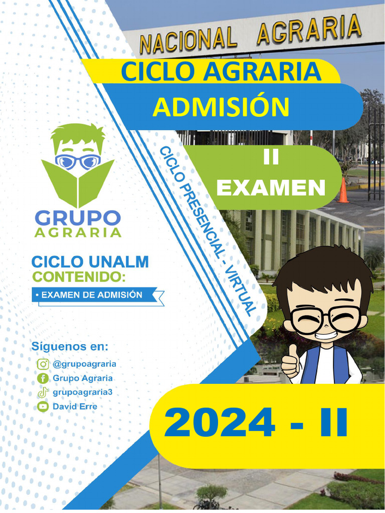 Examen de Admision 2024-Ii-01 | PDF | Hidrógeno | Conocimiento