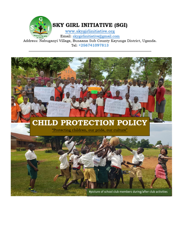 Sky Girl Initiative Child Protection Policy | PDF | Child Abuse | Child ...