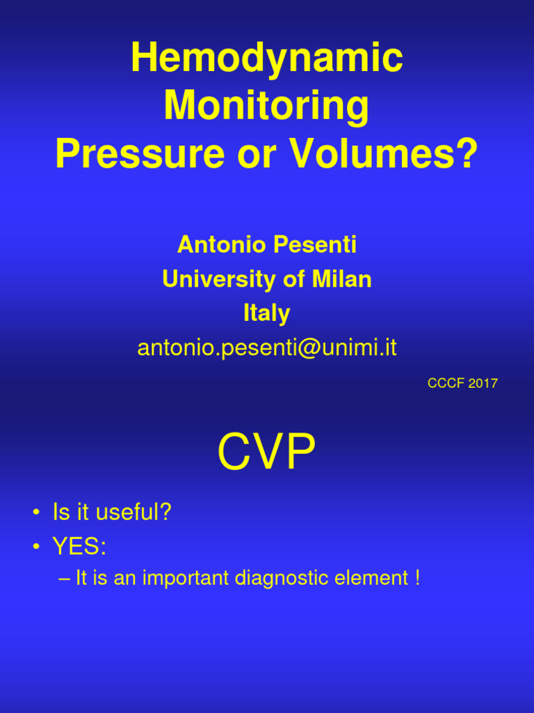 Hemodynamic Pressure Monitoring | PDF | Blood Pressure | Heart