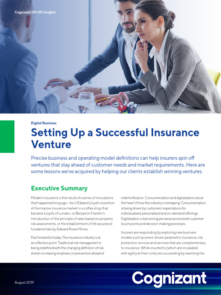 Strategies for Successful Insurance Ventures | PDF | Startup Company ...