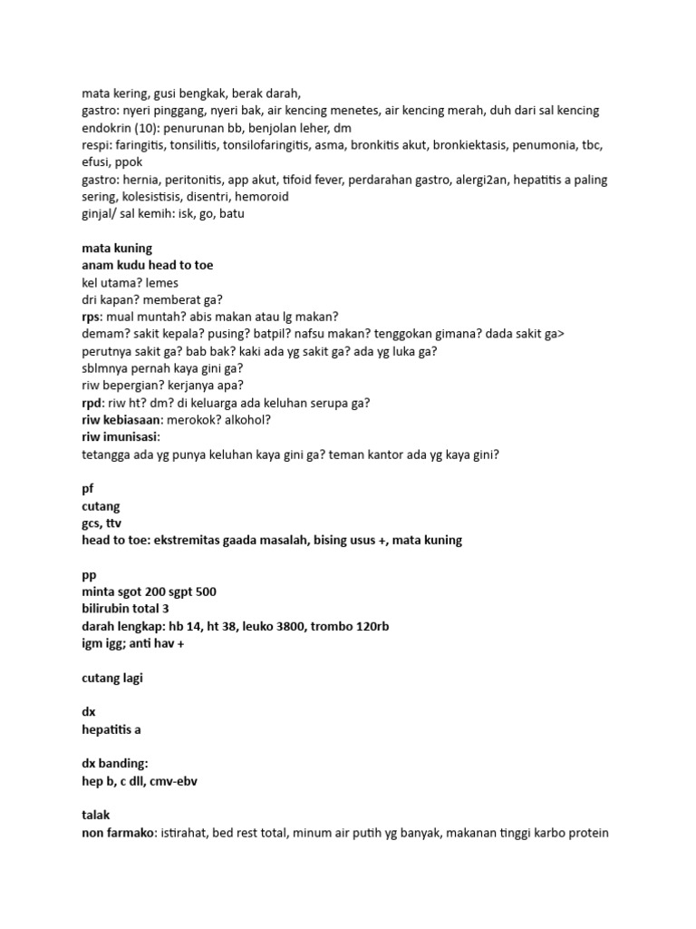 Catatan Contoh Kasus Osce | PDF