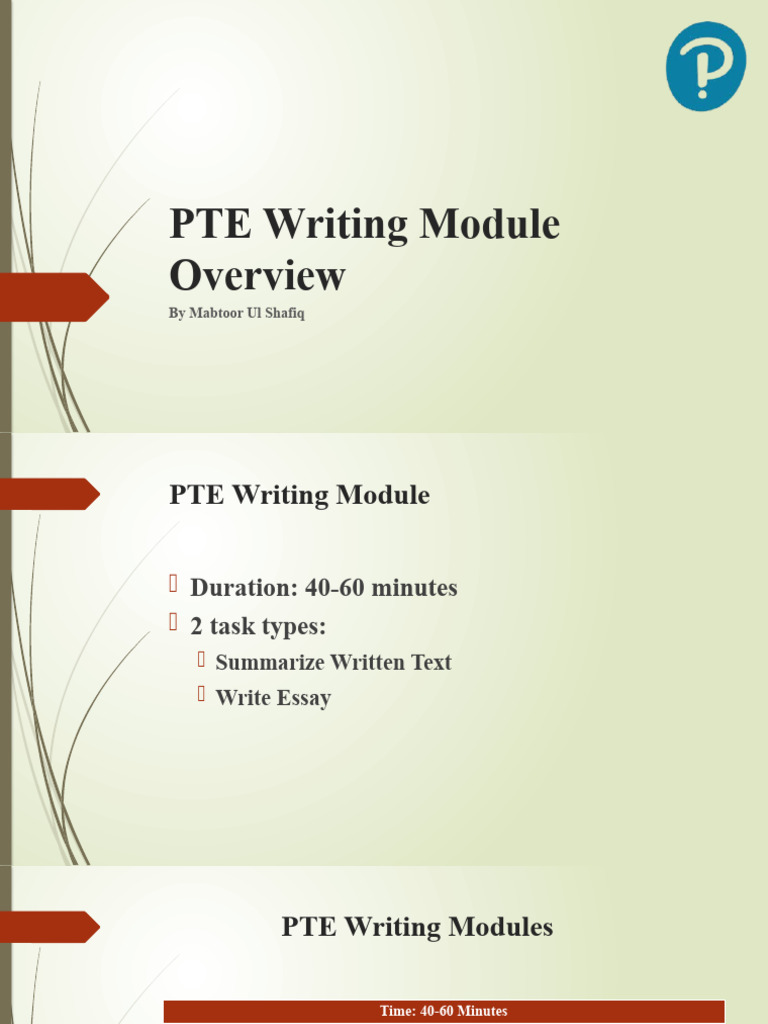 PTE Writing Module Overview | PDF | Essays | Coral Reef