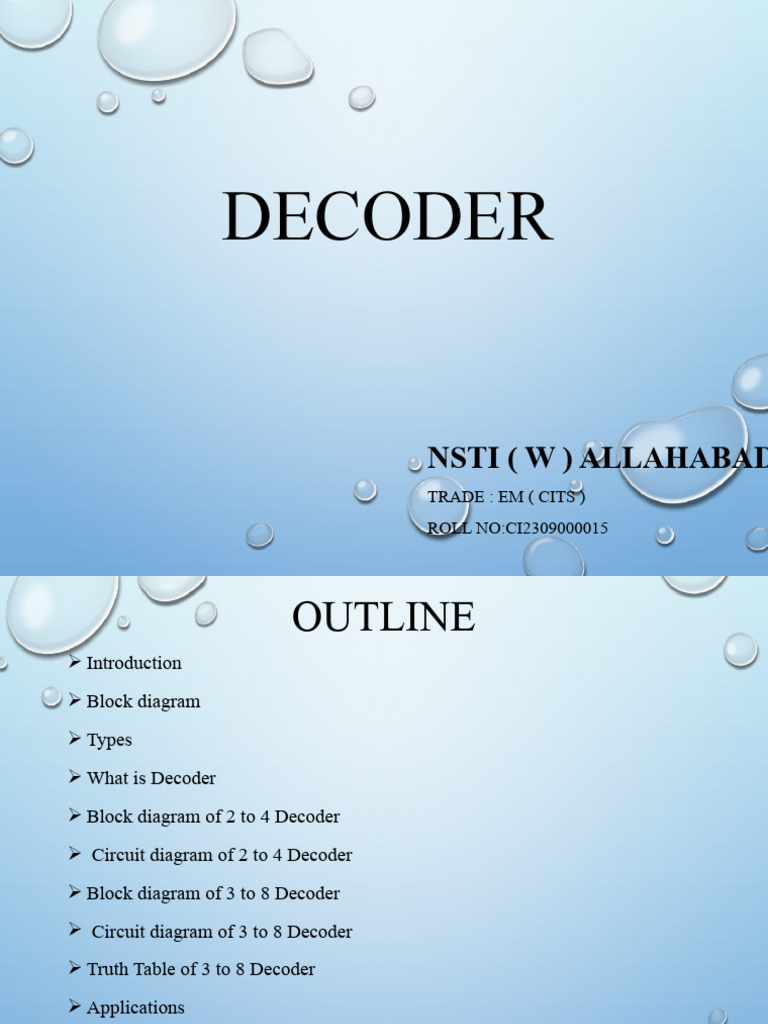 Understanding Digital Decoders: Types & Uses | PDF | Logic Gate ...