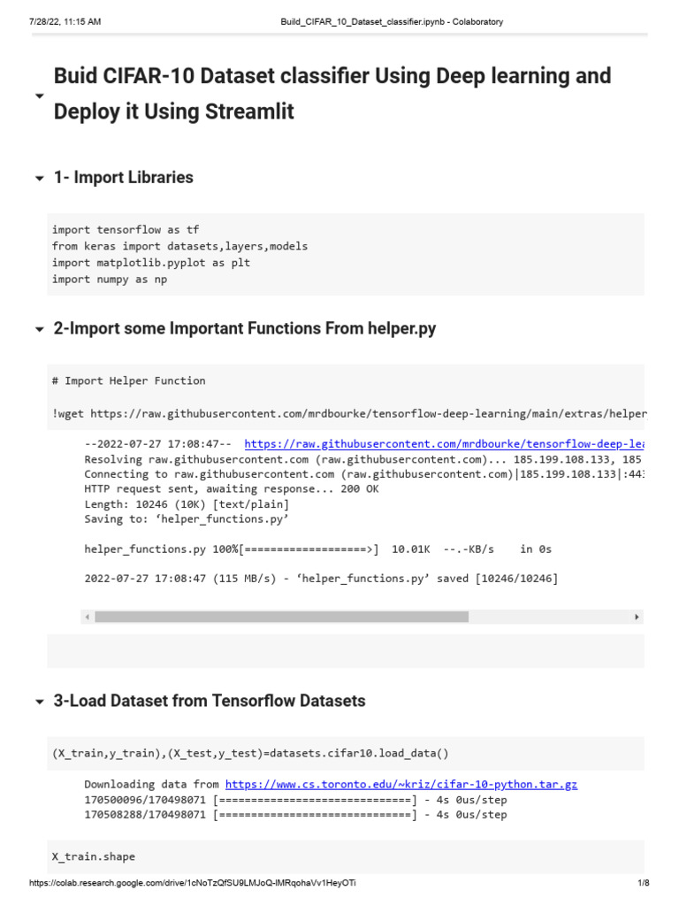 Build - CIFAR - 10 - Dataset - Classifier - Ipynb - Colaboratory | PDF ... Build - CIFAR - 10 - Dataset - Classifier - Ipynb - Colaboratory | PDF ...
